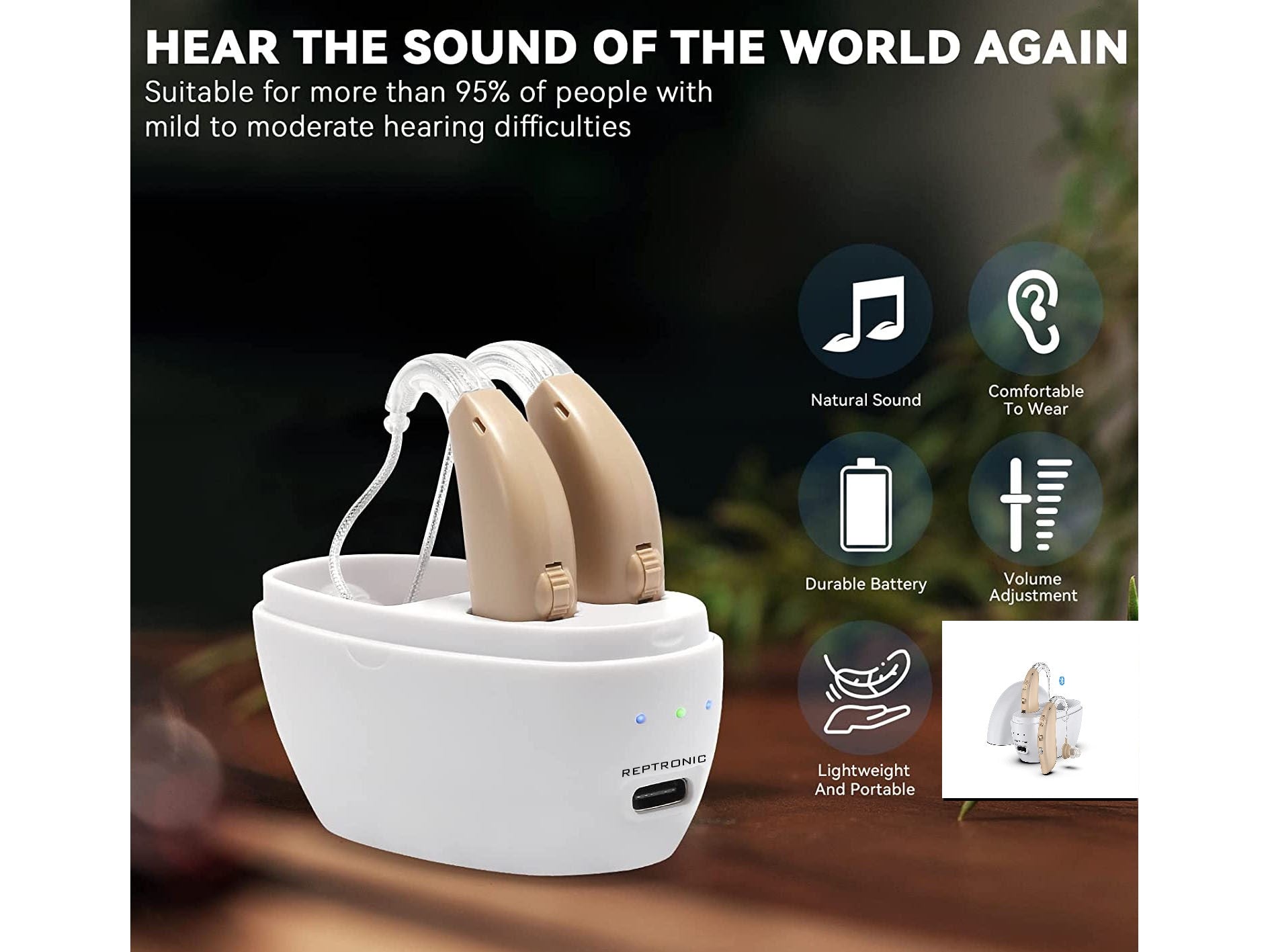 Hearing Amplifiers- Behind the ears- Bluetooth – Reptronic